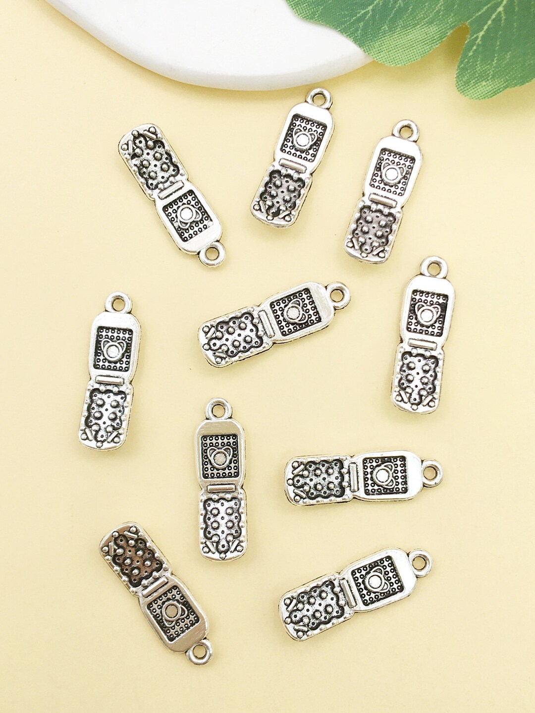 10/20/30pcs Antique Silver Cell Phone Charms Telephone Pendants for ...
