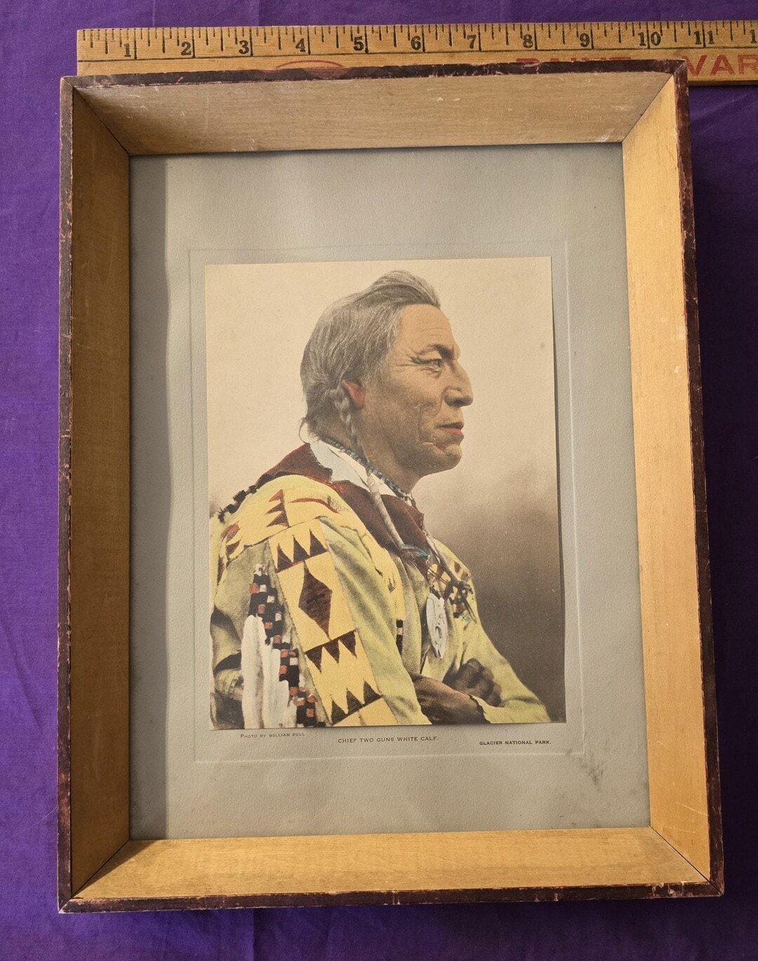 Vintage Colorized Photo Chief Two Guns White Calf by William Bull ...