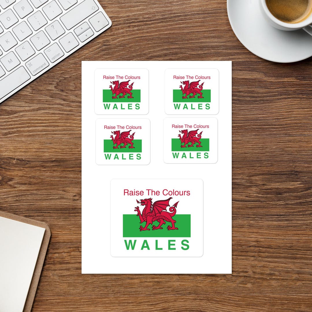 Sticker Sheet, Raise the Colours Wales - Etsy