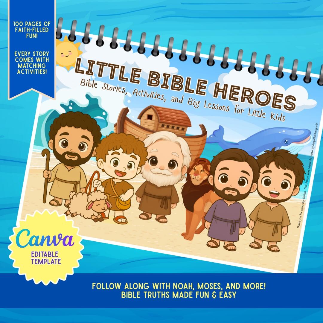Bible Stories Busy Book | Activity Book | Little Bible Heroes: Noah ...