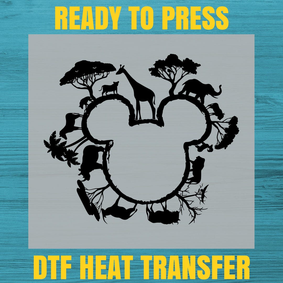 Safari Animals DTF Heat Transfer, Ready to Press - Etsy