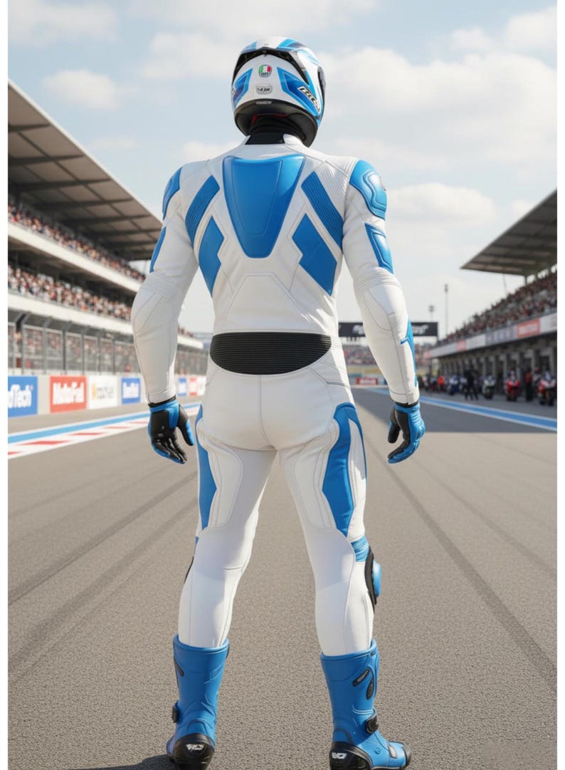 Armored Leather Motorcycle Racing Suit – Custom Made Cowhide Track ...