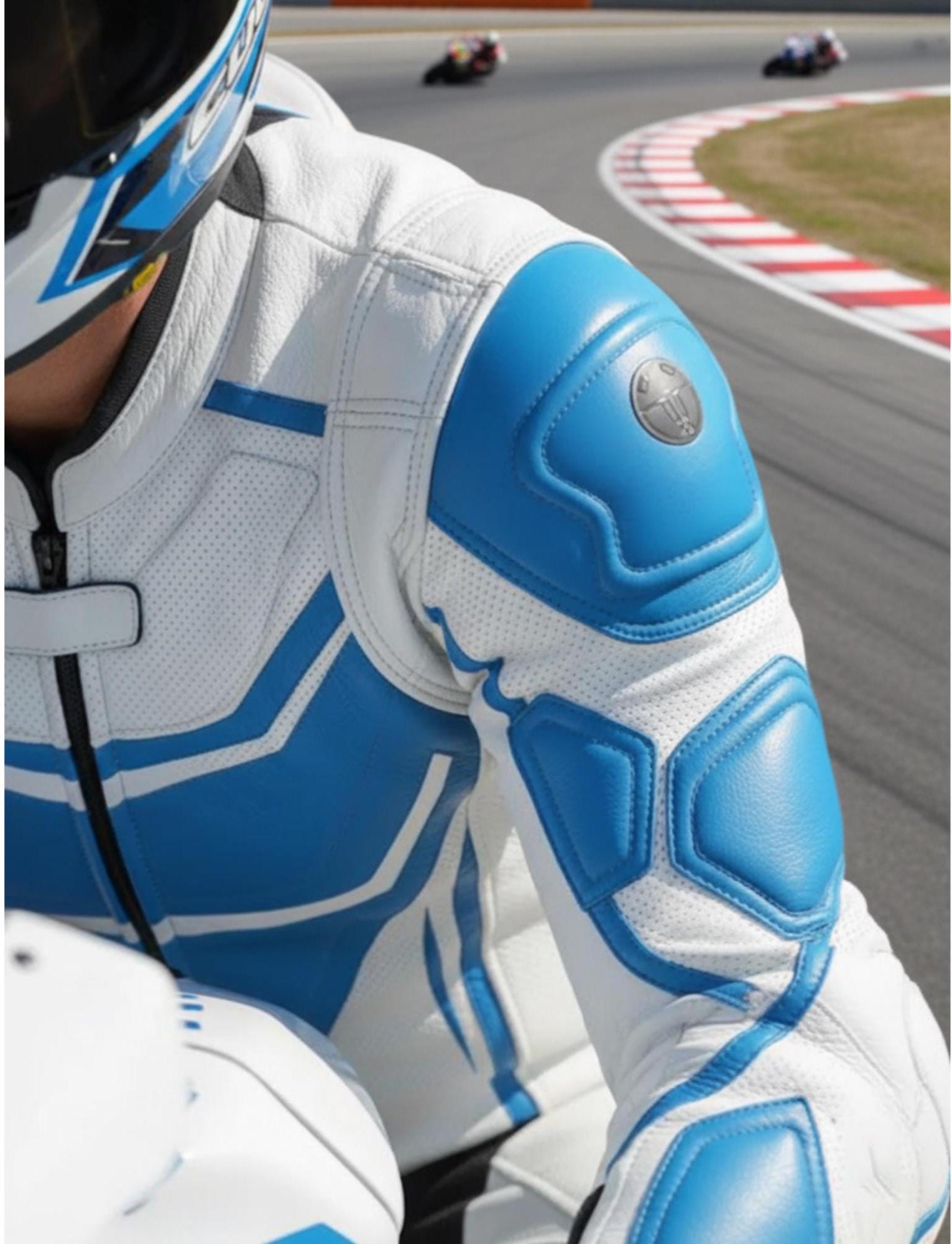 Armored Leather Motorcycle Racing Suit – Custom Made Cowhide Track ...