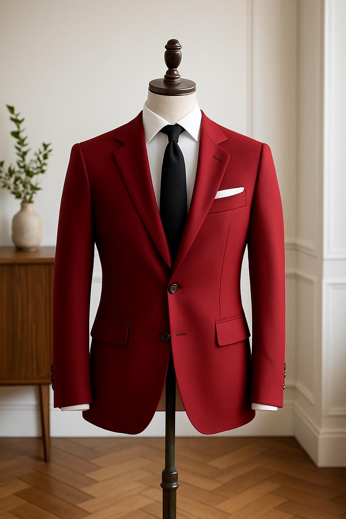 Crimson Red Terry Rayon Blazer: Slim Fit Wedding Tuxedo - Etsy