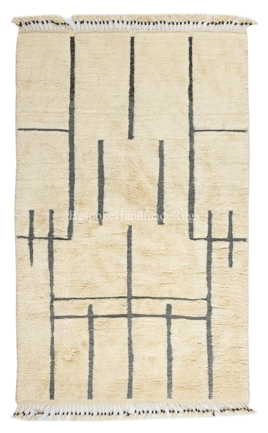 Alfombra Tulu de estilo marroquí, hecha a mano, de lana natural sin ...