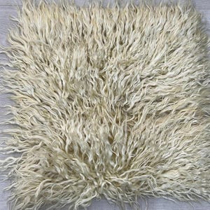 Handmade Shag Pile Rug Made of Natural Beige Mohair Wool. Custom ...