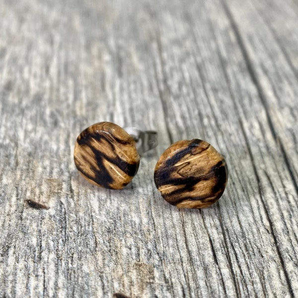 Zebra Stud Earrings - Etsy