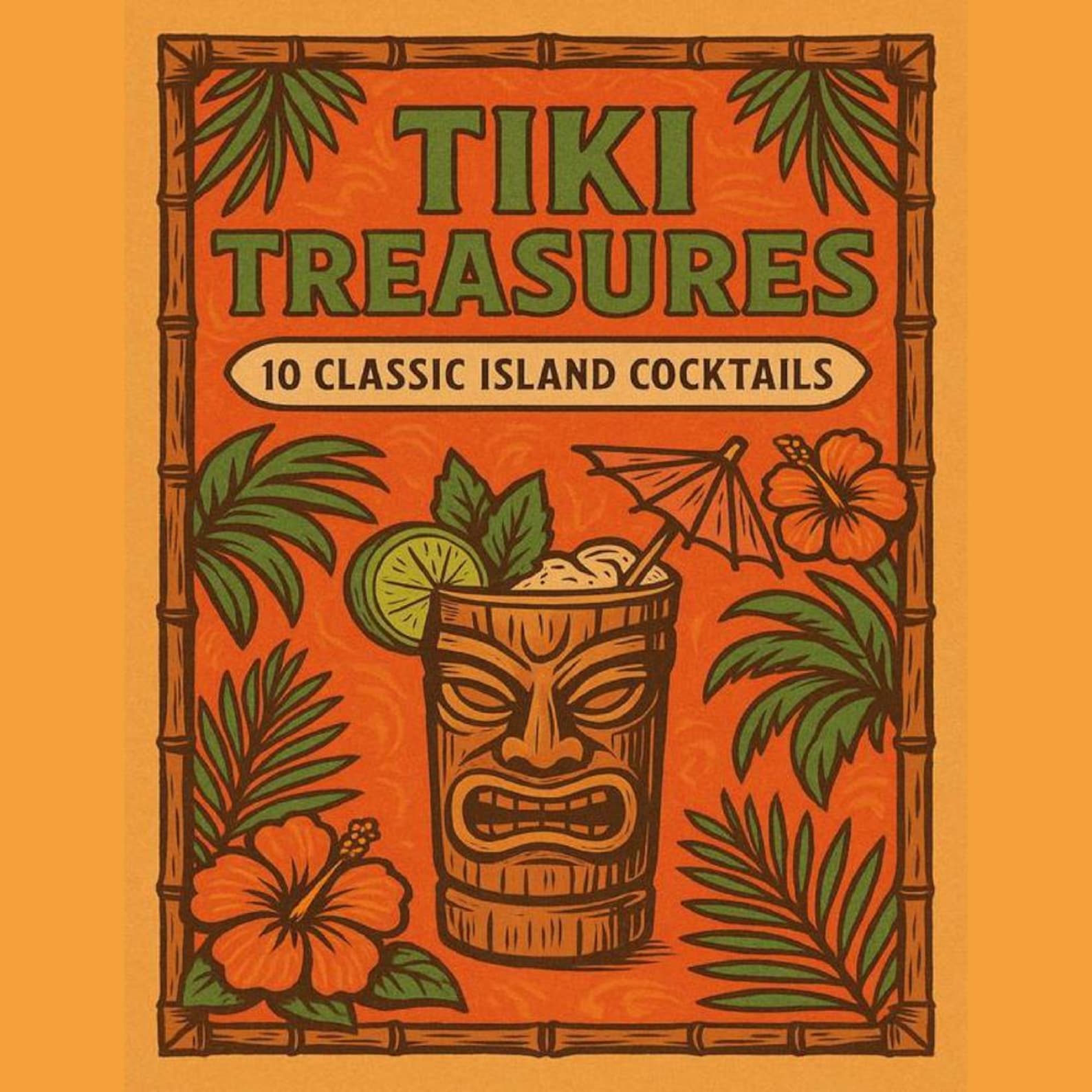 Tiki Cocktail Recipe Book PDF | Vintage Illustrated Ebook With 10 ...