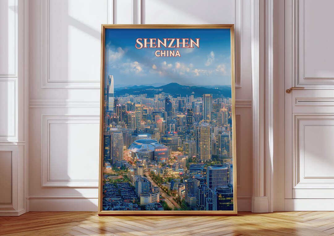 Shenzhen, China Vibrant Style Poster Print | High Quality, Free ...