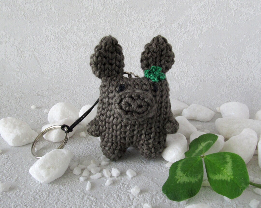Keyring Wild Pig With Trefoil Boar Piglet Bag Charm Talisman - Etsy