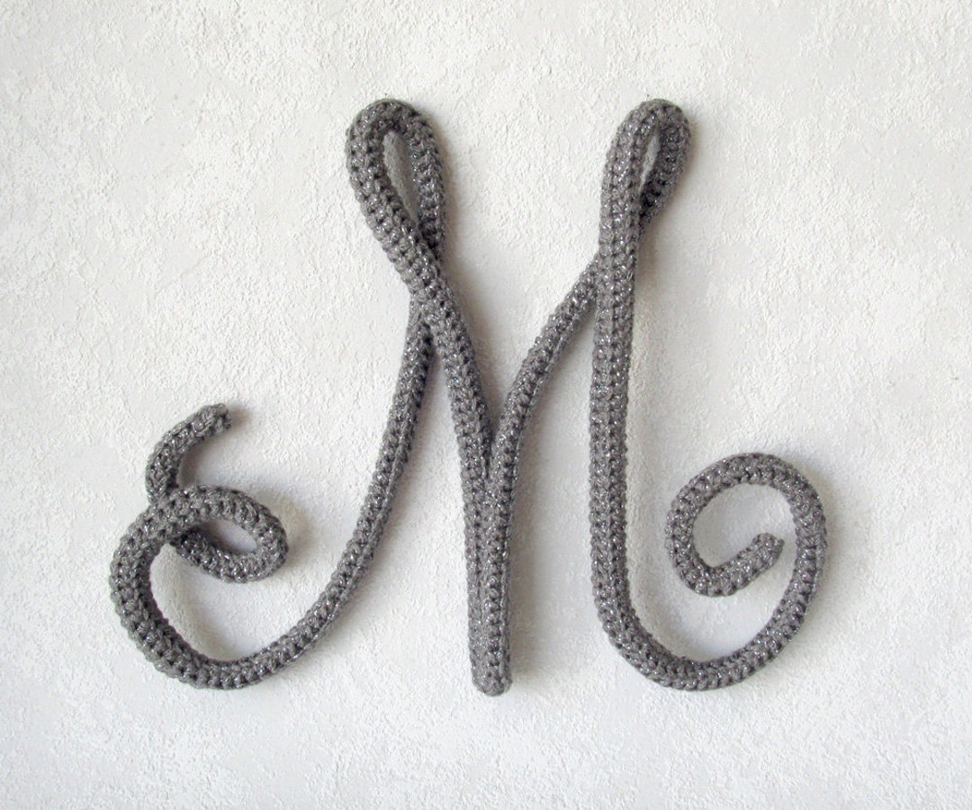 Initial Letter With Flourish, Wall Hanging Lettering - Etsy