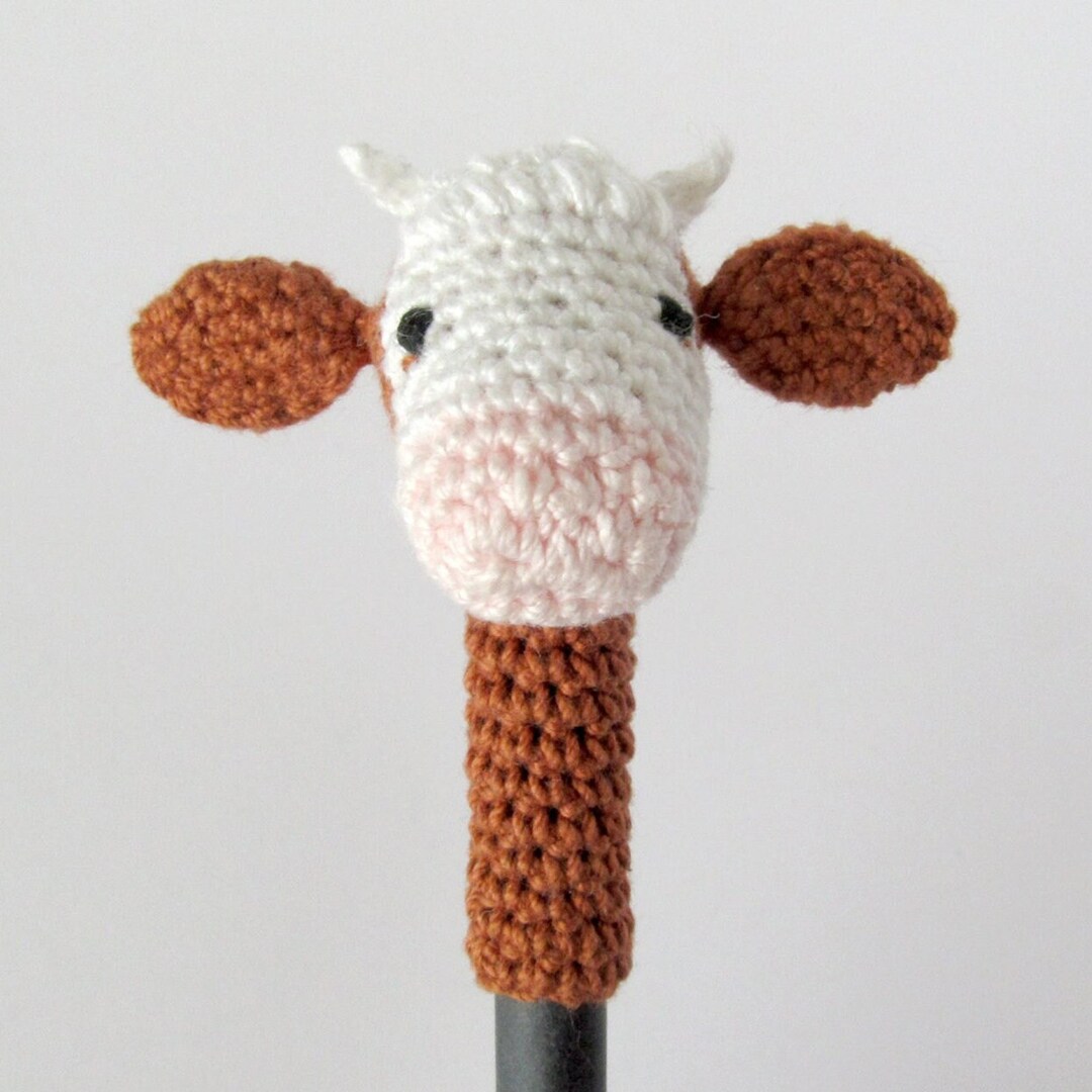 Cow Plush Pencil, Cute Handmade Topper for Pencils, Funny Rainbow ...