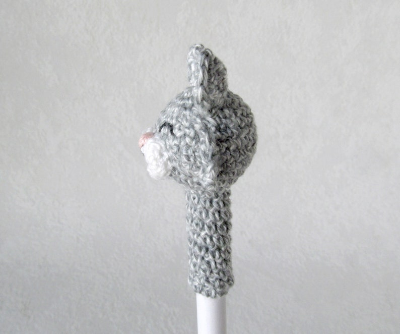 Cat Pencil Topper, Cute Handmade Kitty Cap for Pencils, Funny Rainbow ...