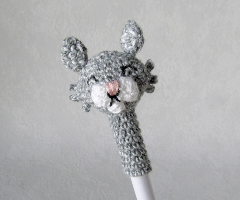 Cat Pencil Topper, Cute Handmade Kitty Cap for Pencils, Funny Rainbow ...