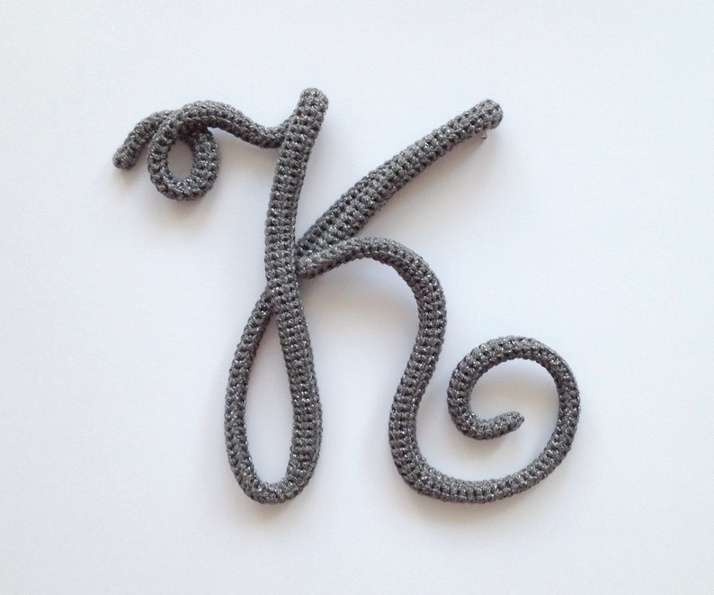 Initial Letter With Flourish Wall Hanging Lettering Custom | Etsy