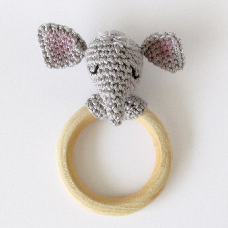 Elephant Rattle Grasping Toy Newborn Gift Stuffed Animal - Etsy