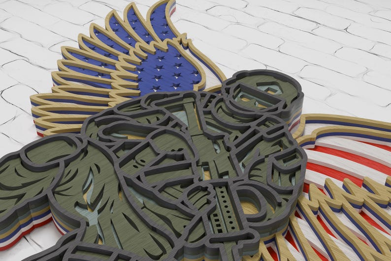 Fallen Soldier Wings SVG, Military Memorial Laser Cut File (digital ...