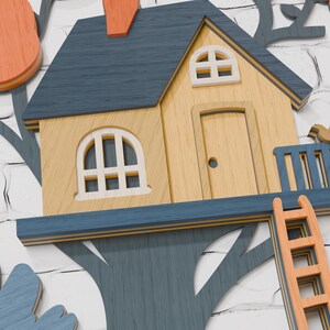 3D Treehouse Laser Cut Files: Multilayer Wooden Farm Decor (digital) - Etsy
