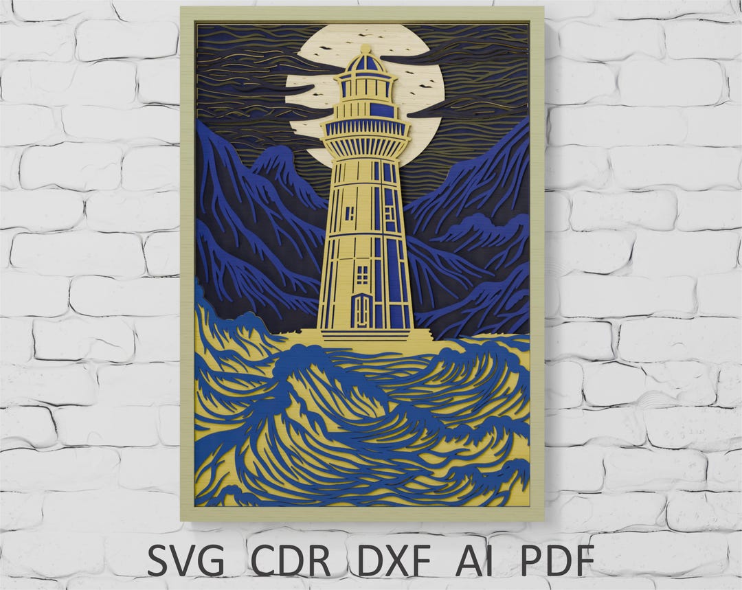 3D Lighthouse Mandala SVG: Laser Cut Layered Design (digital Files) - Etsy