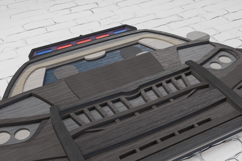 3D Police Car Mandala SVG: Multilayer Laser Cut Files (digital Download ...