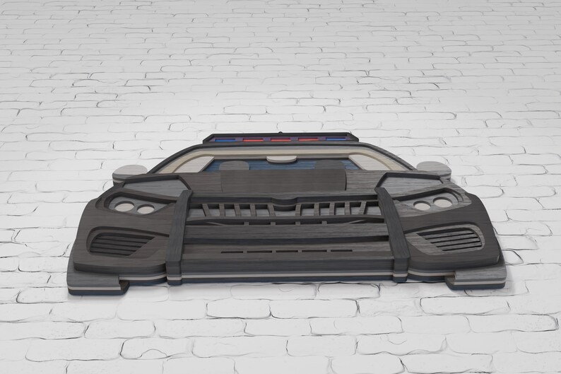 3D Police Car Mandala SVG: Multilayer Laser Cut Files (digital Download ...