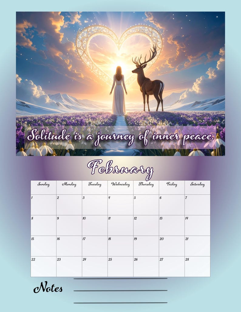 Fantasy Art 2026 Monthly Calendar, Calm Affirmations, Neurodivergent ...