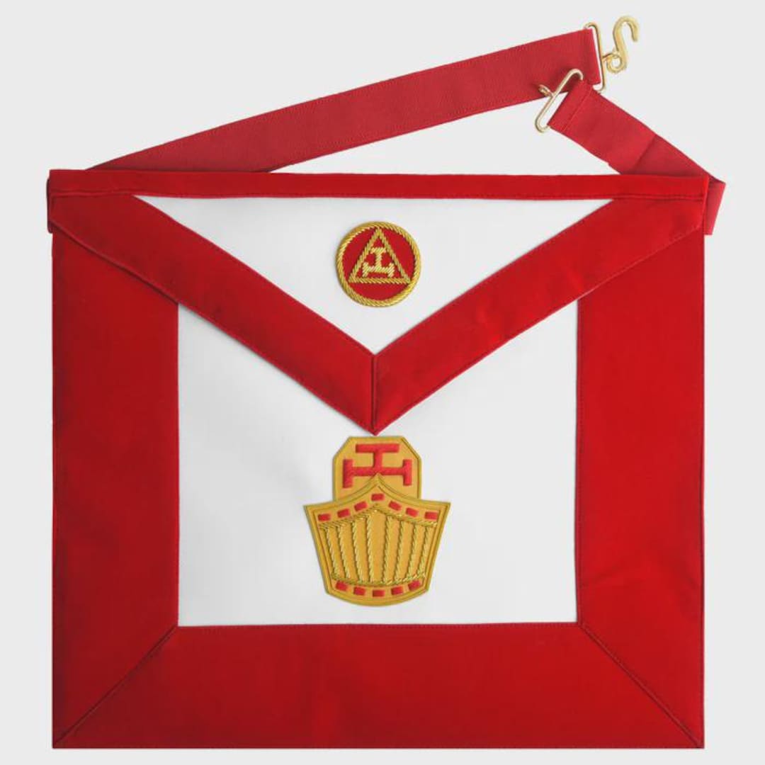 High Priest Royal Arch Chapter Apron - Red Velvet & Gold Embroidery - Etsy