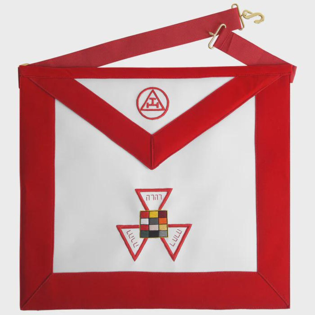 Past High Priest Royal Arch Chapter Apron - Red With Triple Tau ...