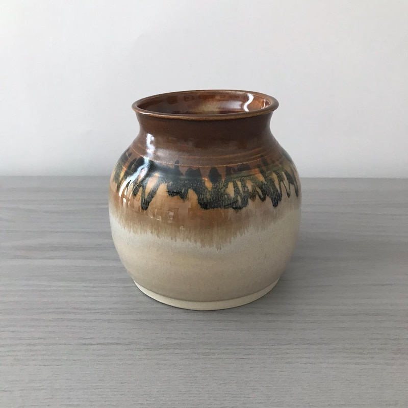 Brown Pottery Vase - Etsy