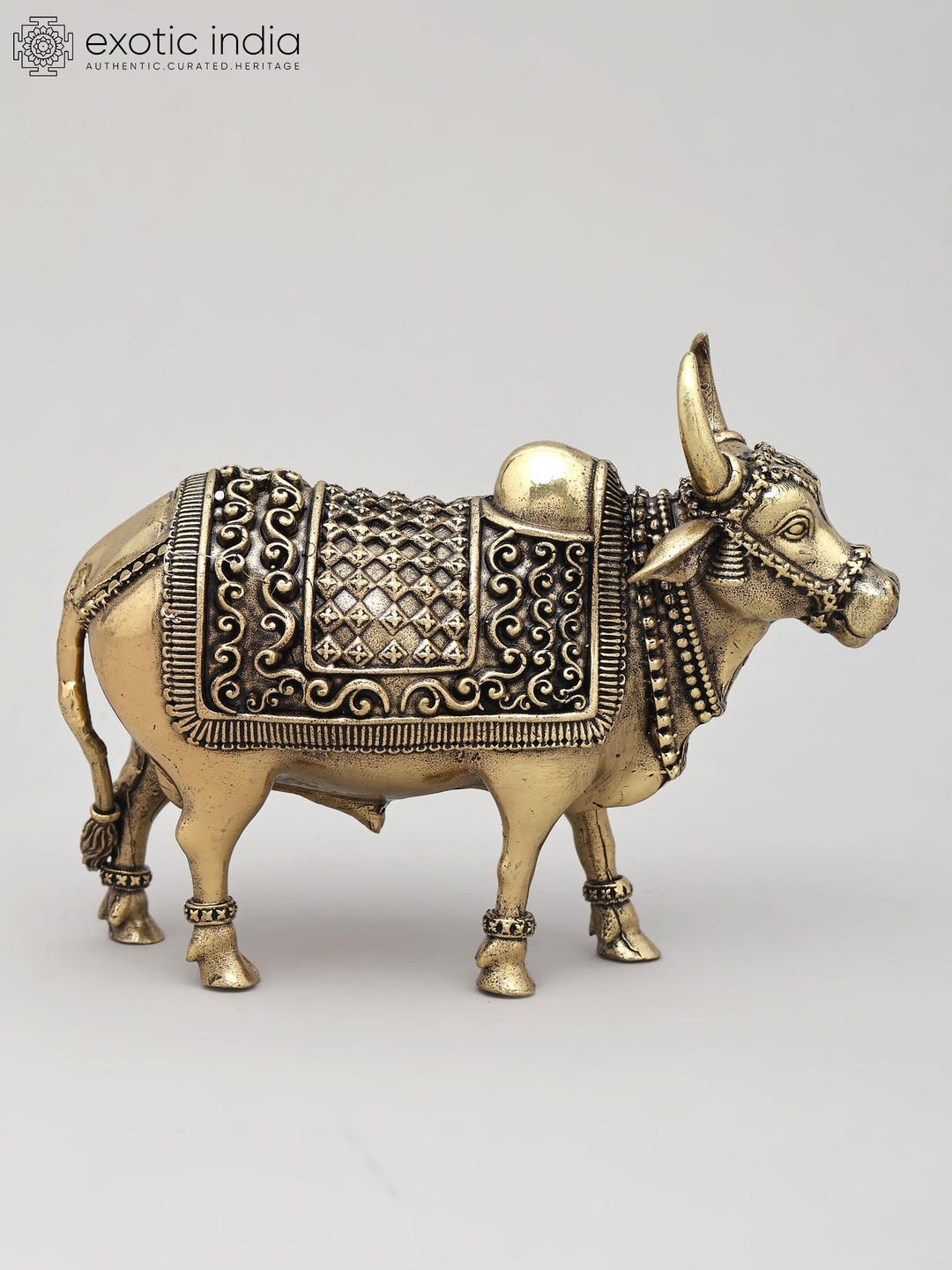 5" Small Superfine Standing Nandi | Brass Statue - Etsy