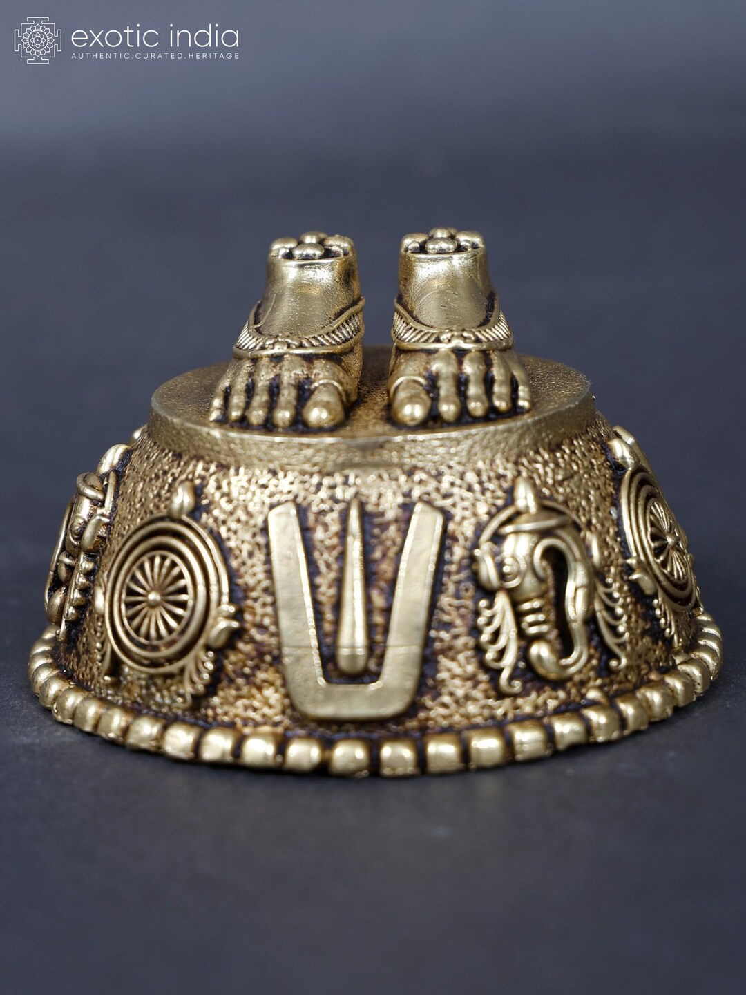 Small Brass Goddess Lakshmi Padam With Vaishnava Symbols - Etsy