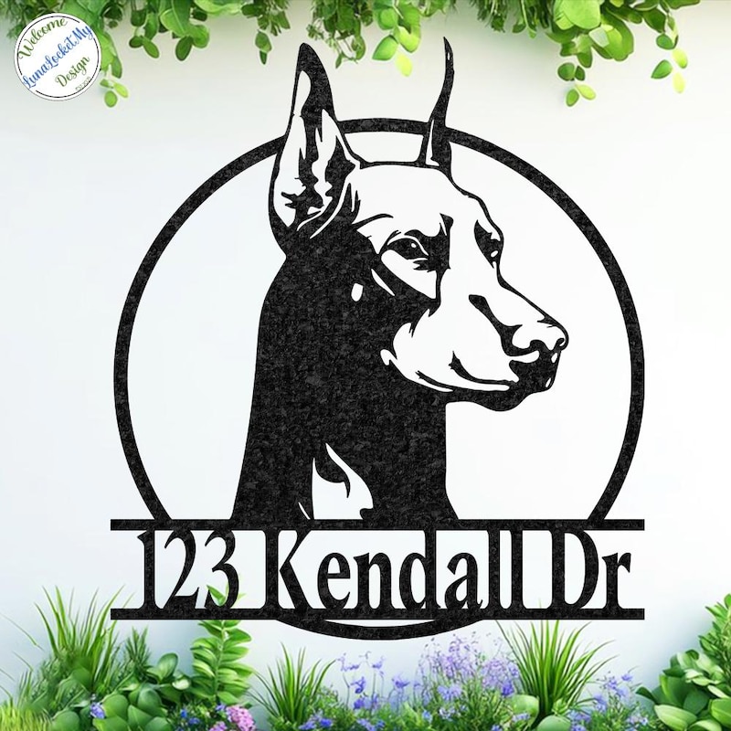 Metal Address Doberman - Etsy