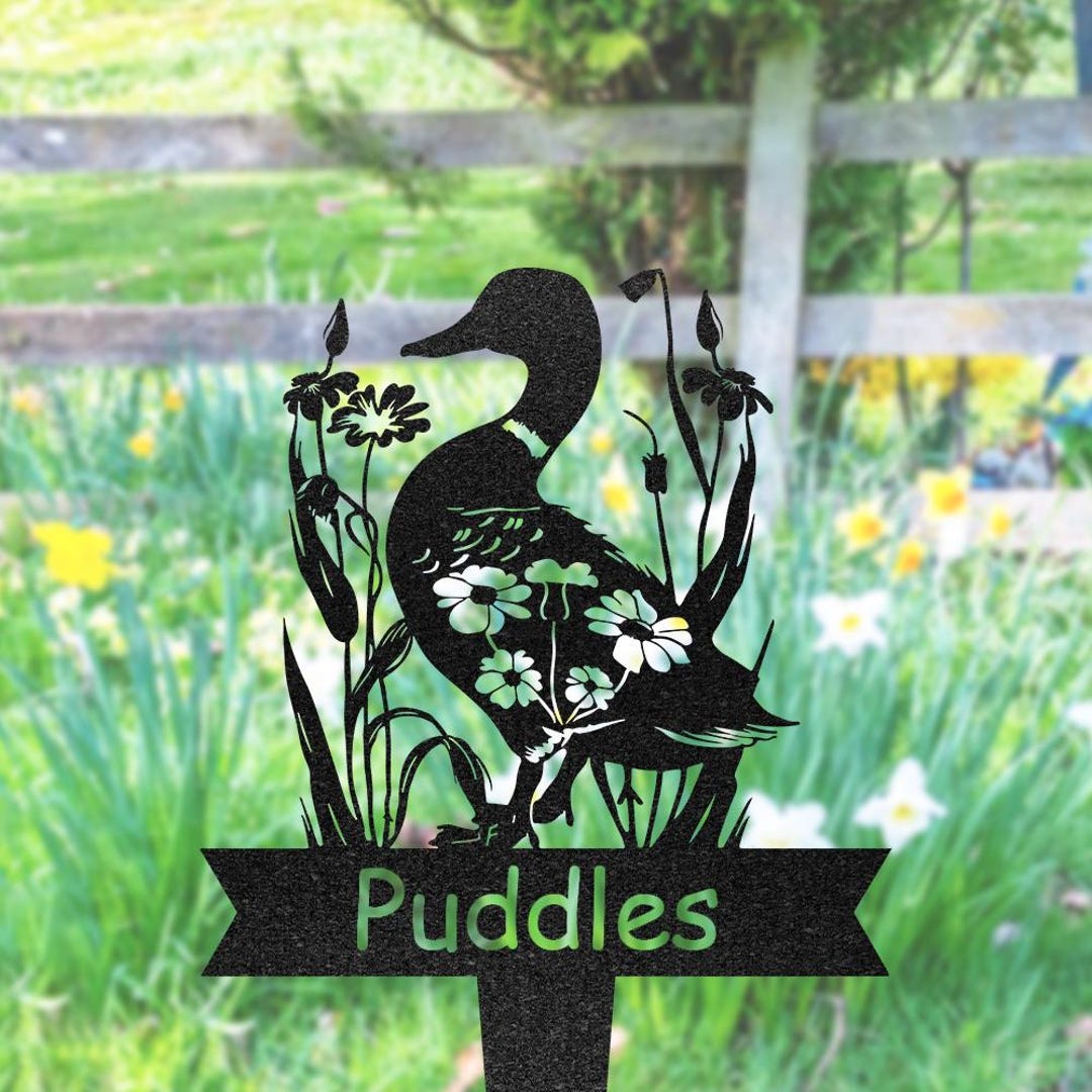 Personalized Duck Memorial Gift, Custom Duck Grave Marker, Farm Decor ...