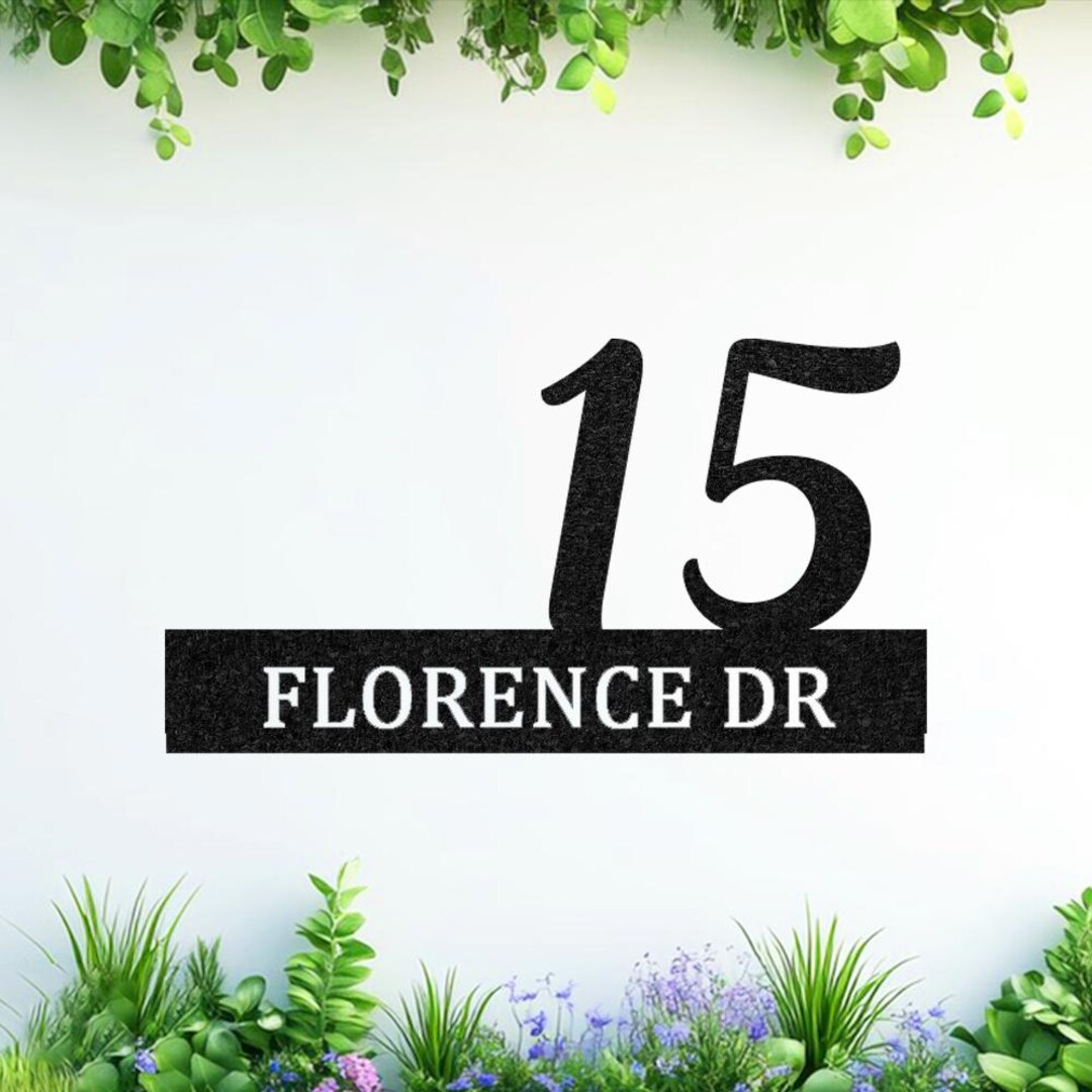 Custom House Number Sign, Personalized Family Name Address Plaque - Etsy