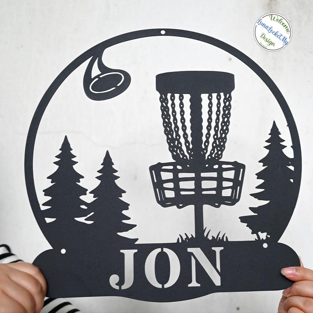 Custom Metal Frisbee Golf Sign, Personalized Family Name Wall Decor - Etsy