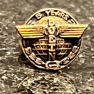 Boeing 5 Year 10k Gold Employee Service Pin Totem Pole Tie Tack - Etsy