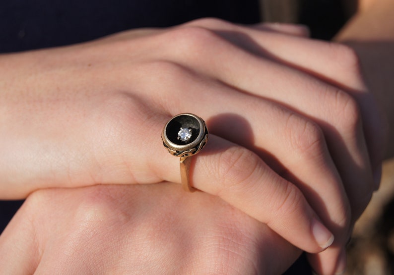 Modernist Design Mastercraft 14K gold Diamond Ring | Etsy