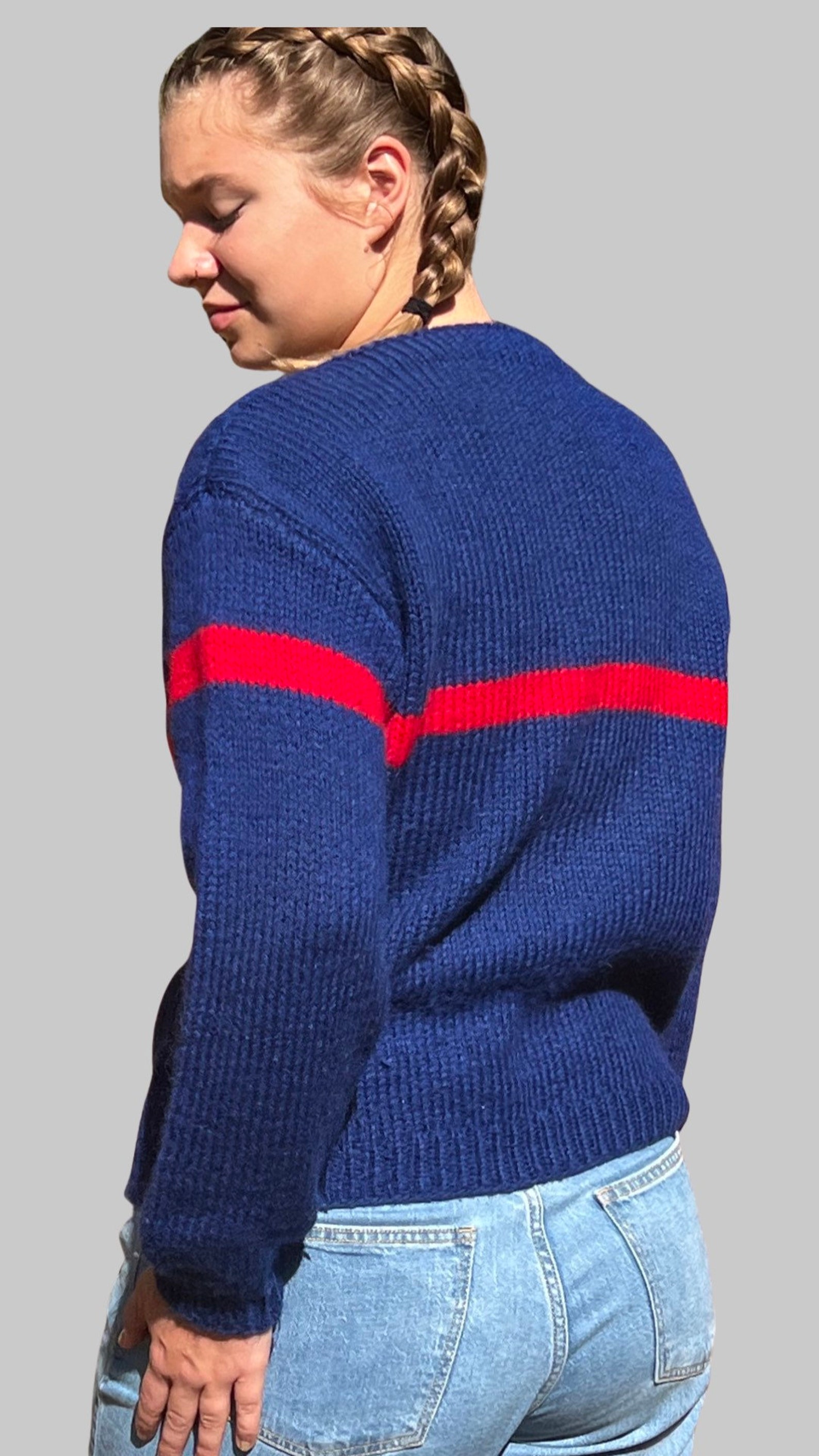 1960s Preppy Winter and Chunky Heavy Hand Knit Wool Sweater - Etsy