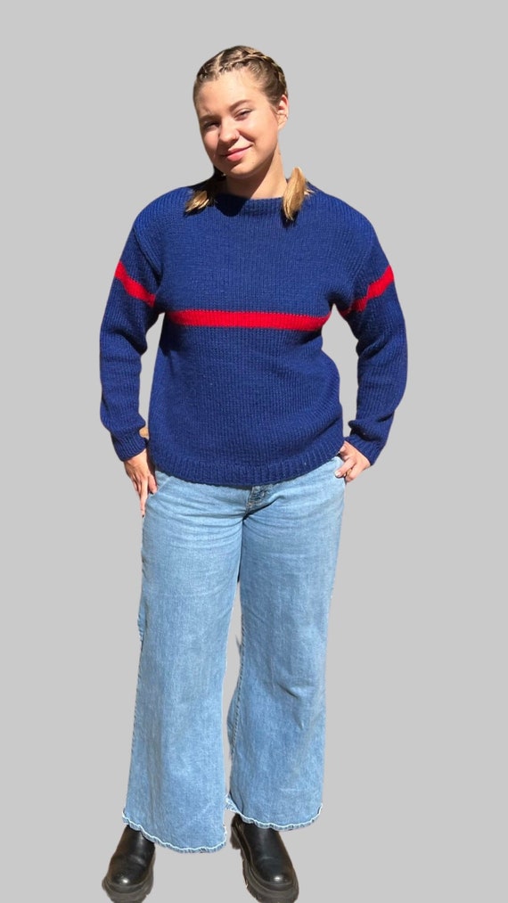 1960’s Preppy Winter and Chunky Heavy Hand Knit Wool … - Gem