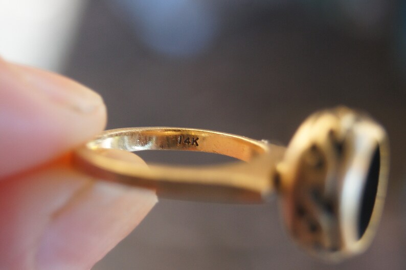 Modernist Design Mastercraft 14K gold Diamond Ring | Etsy