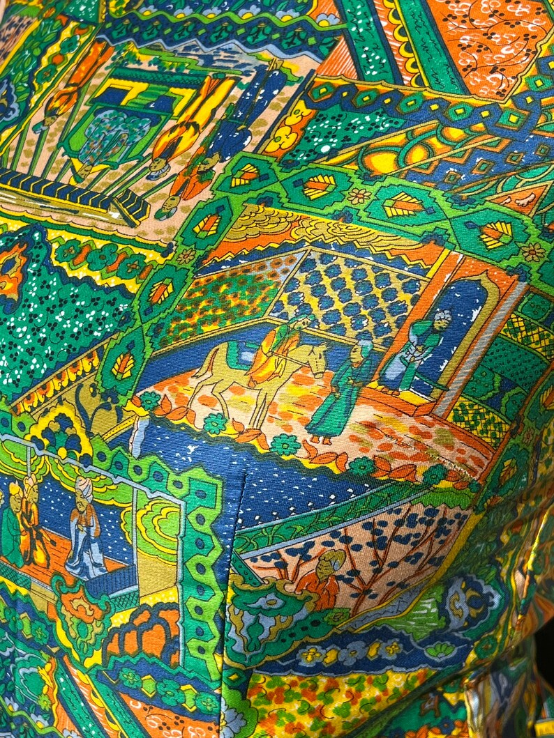 60's Serbin Muriel Ryan Satin Maxi Dress - Etsy