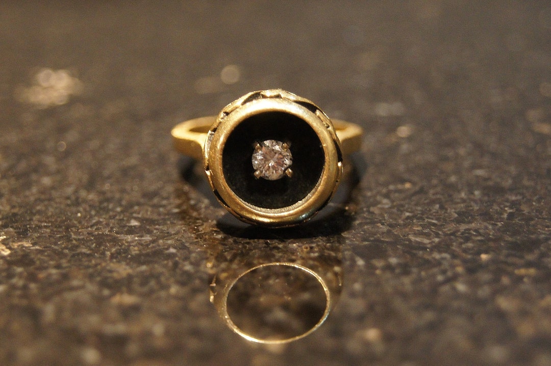 Modernist Design Mastercraft 14K Gold Diamond Ring - Etsy