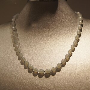 Translucent Blue Gray Natural Jadeite Jade Necklace 18K Gold Clasp - Etsy