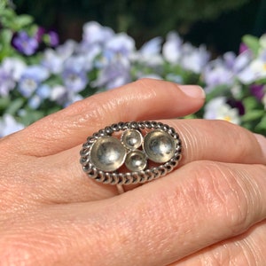 Modernist West German Germany Silver Tone Ring - Etsy