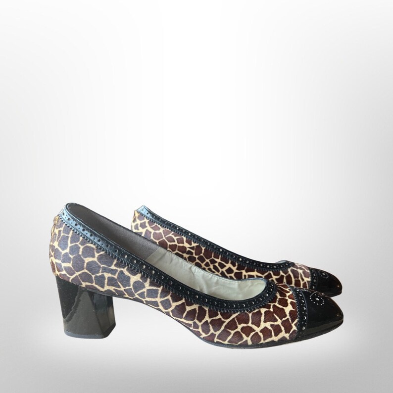 60's Frank More Giraffe Print Pony Hair Patent Leather - Etsy