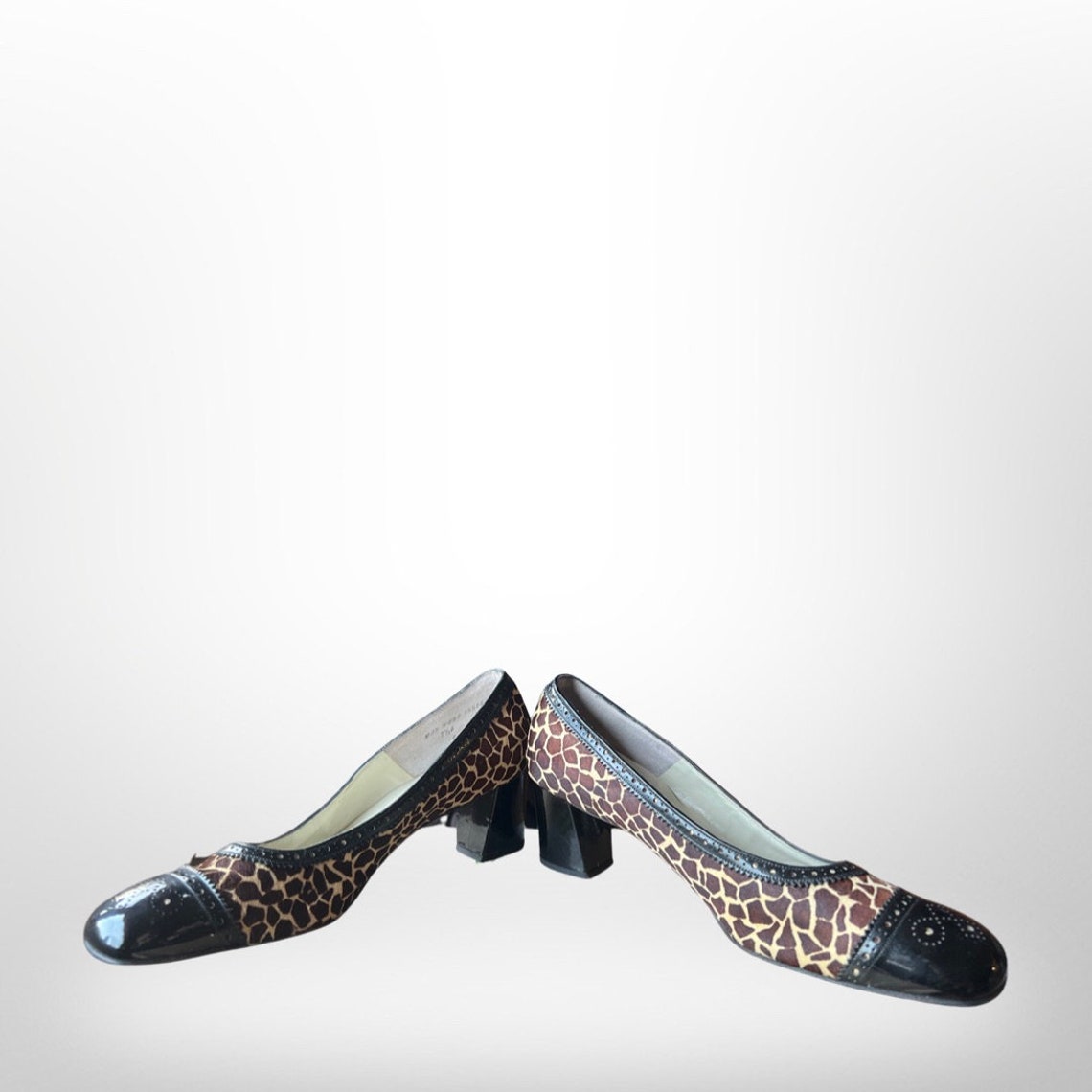 60's Frank More Giraffe Print Pony Hair Patent Leather - Etsy