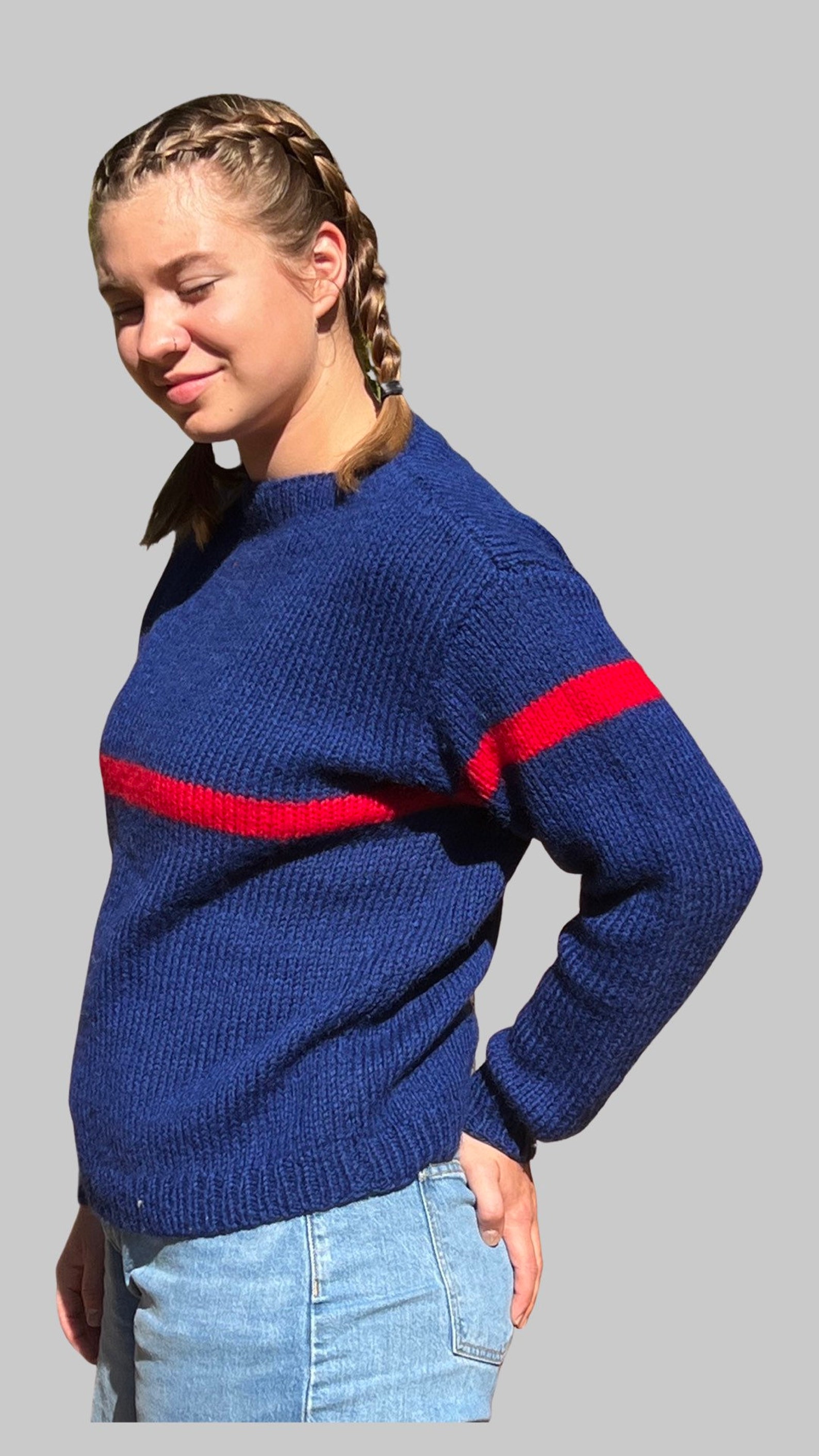 1960s Preppy Winter and Chunky Heavy Hand Knit Wool Sweater - Etsy