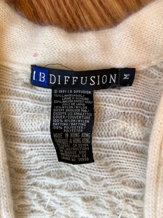 IB Diffusion 90's Long Fuzzy Pearl Embellished Jumper… - Gem