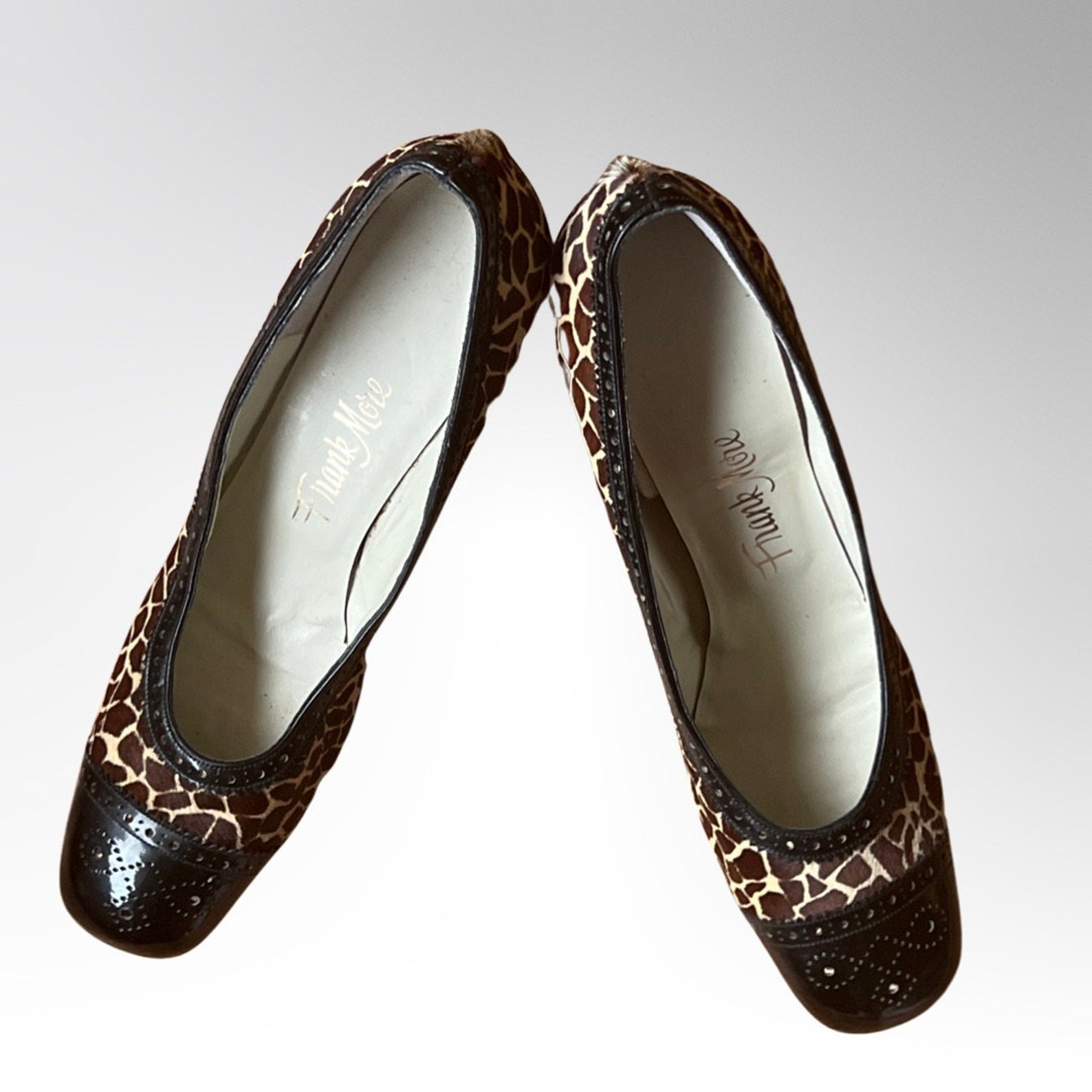 60's Frank More Giraffe Print Pony Hair Patent Leather - Etsy