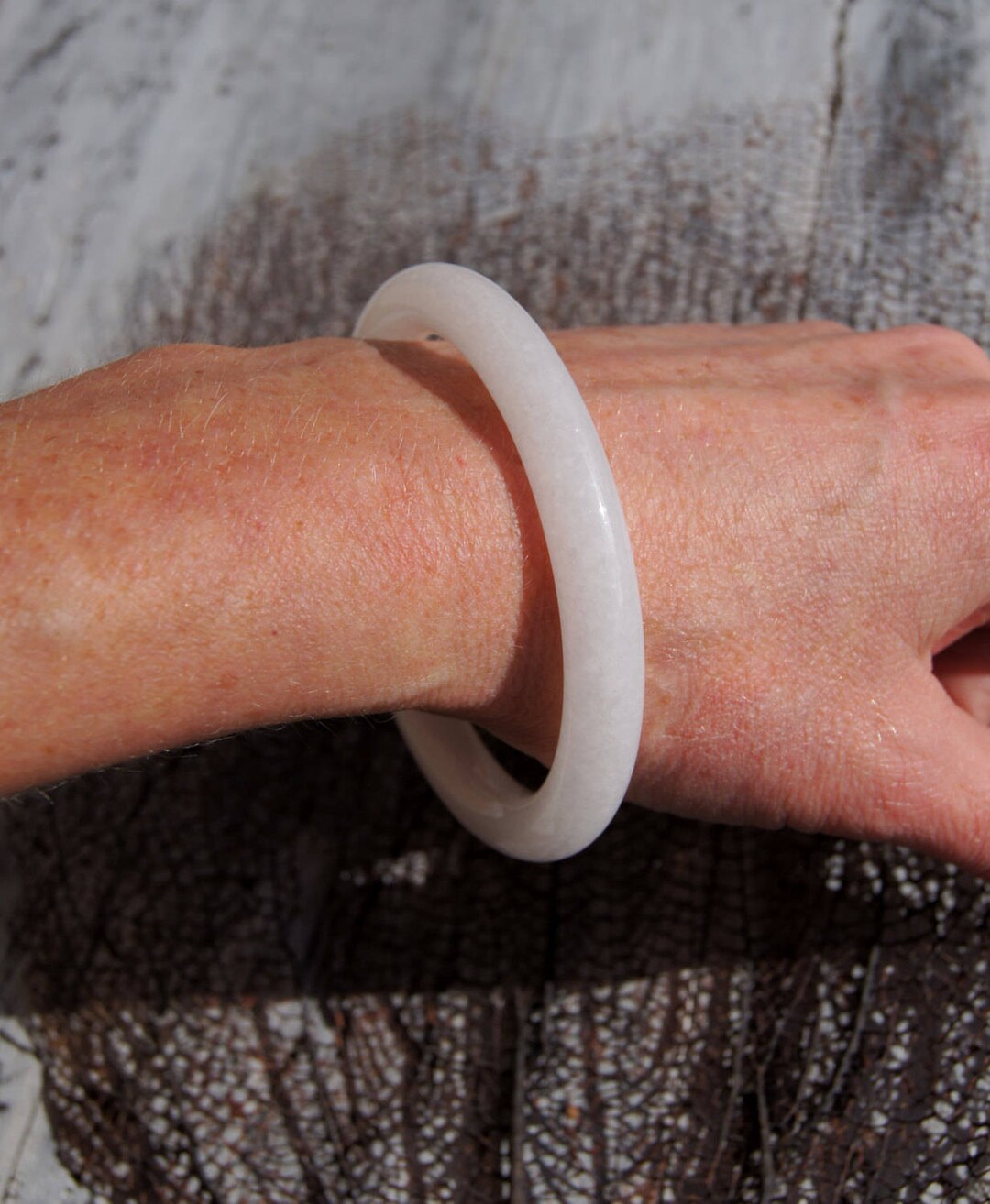 Chinese Snow White Jade Bangle Bracelet - Etsy